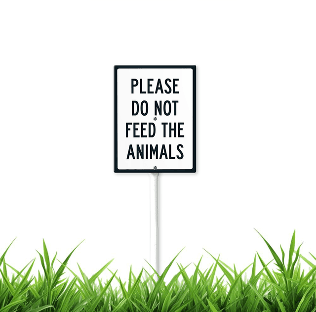 7 x 8.8 inch Please Do Not Feed The Animals Sign Wildlife Signs Warning ...