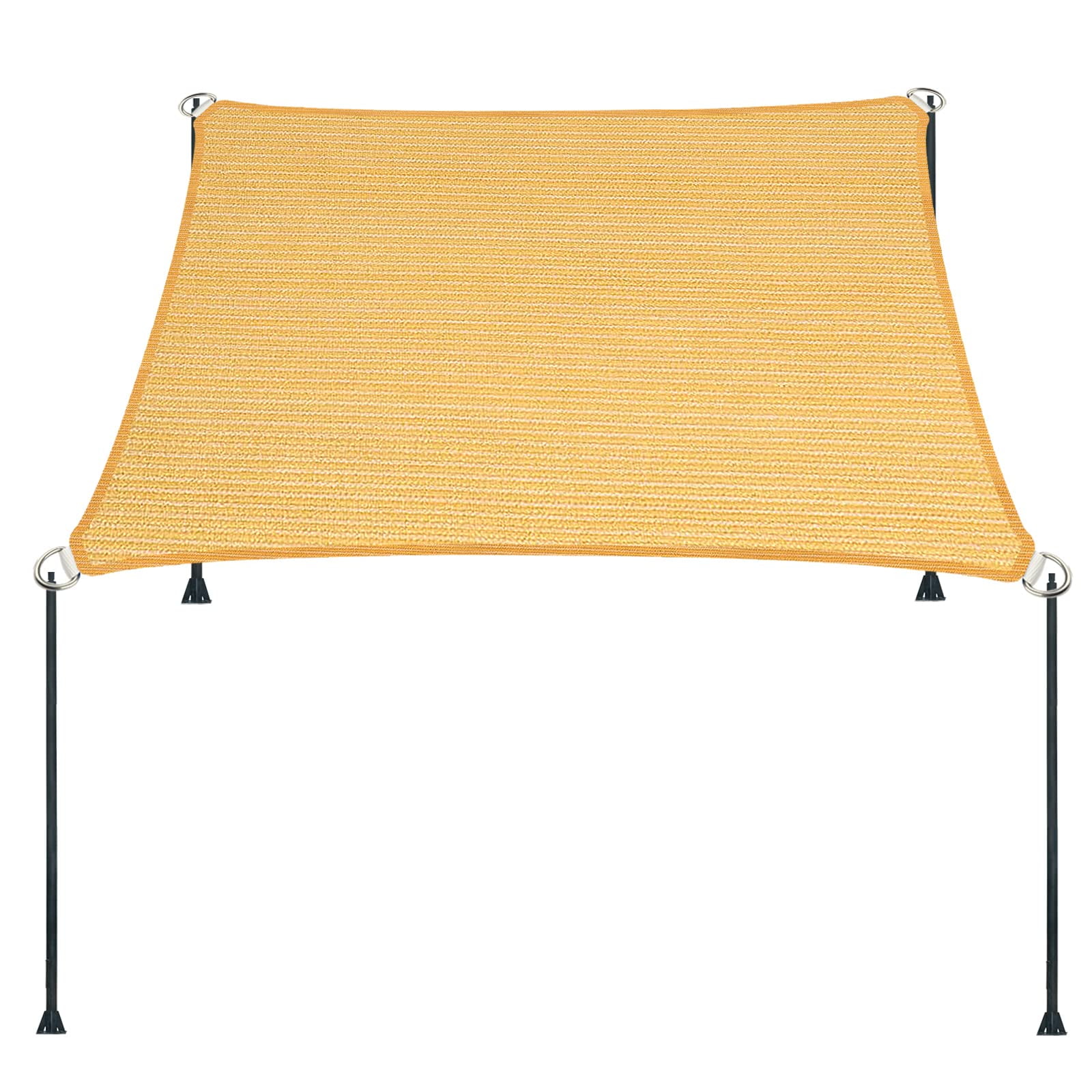 7' x 8' Yellow Straight Edge Sun Shade Sail, RecBIEXUle Awning Outdoor ...