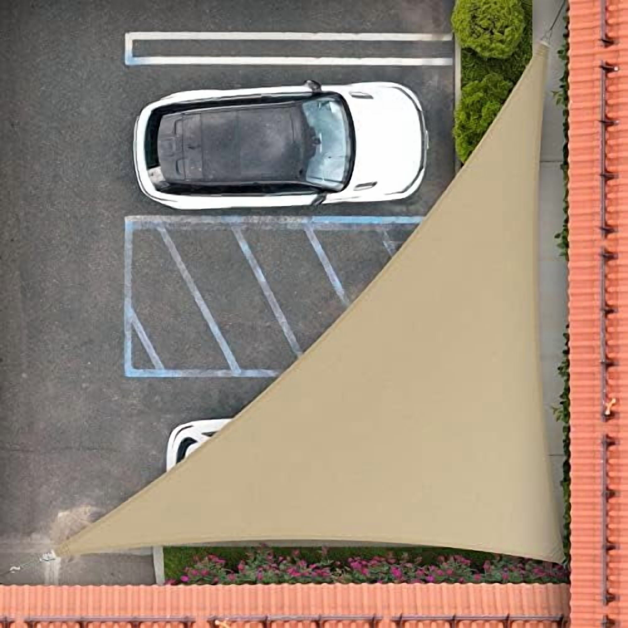 7' x 8' x 10.6' Sand Beige Right Triangle Sun Shade Sail Order to Make ...