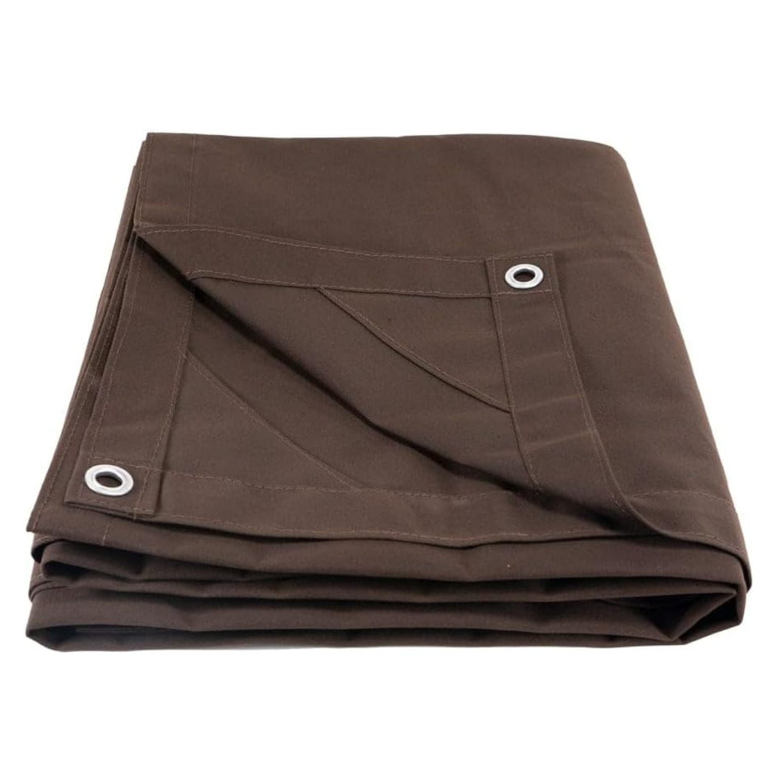 7' x 9' Dark Brown 12oz Canvas Tarp with Grommets - Water Resistant ...