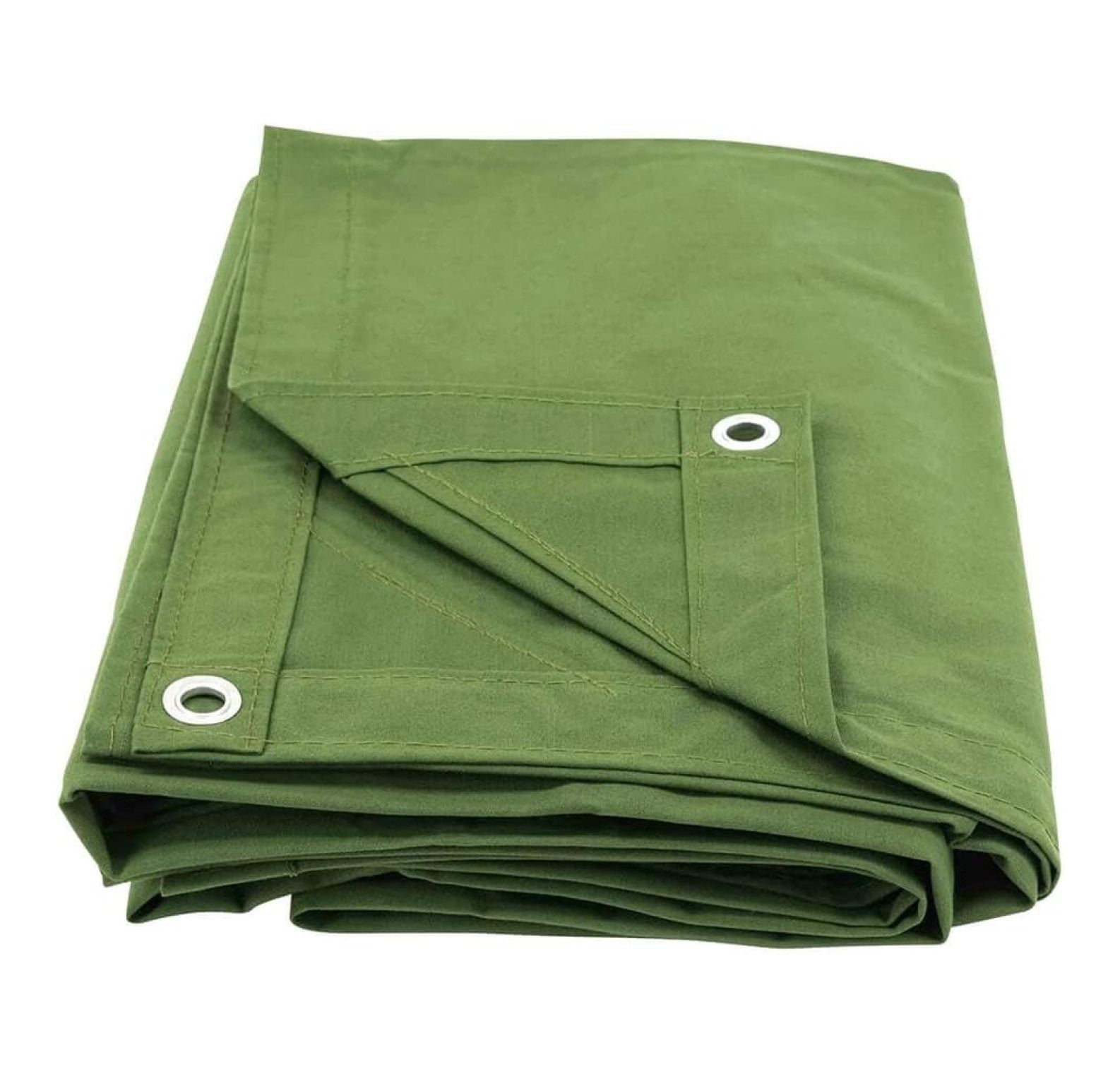 7' x 9' Green 12oz Canvas Tarp with Grommets - Water Resistant - Heavy ...