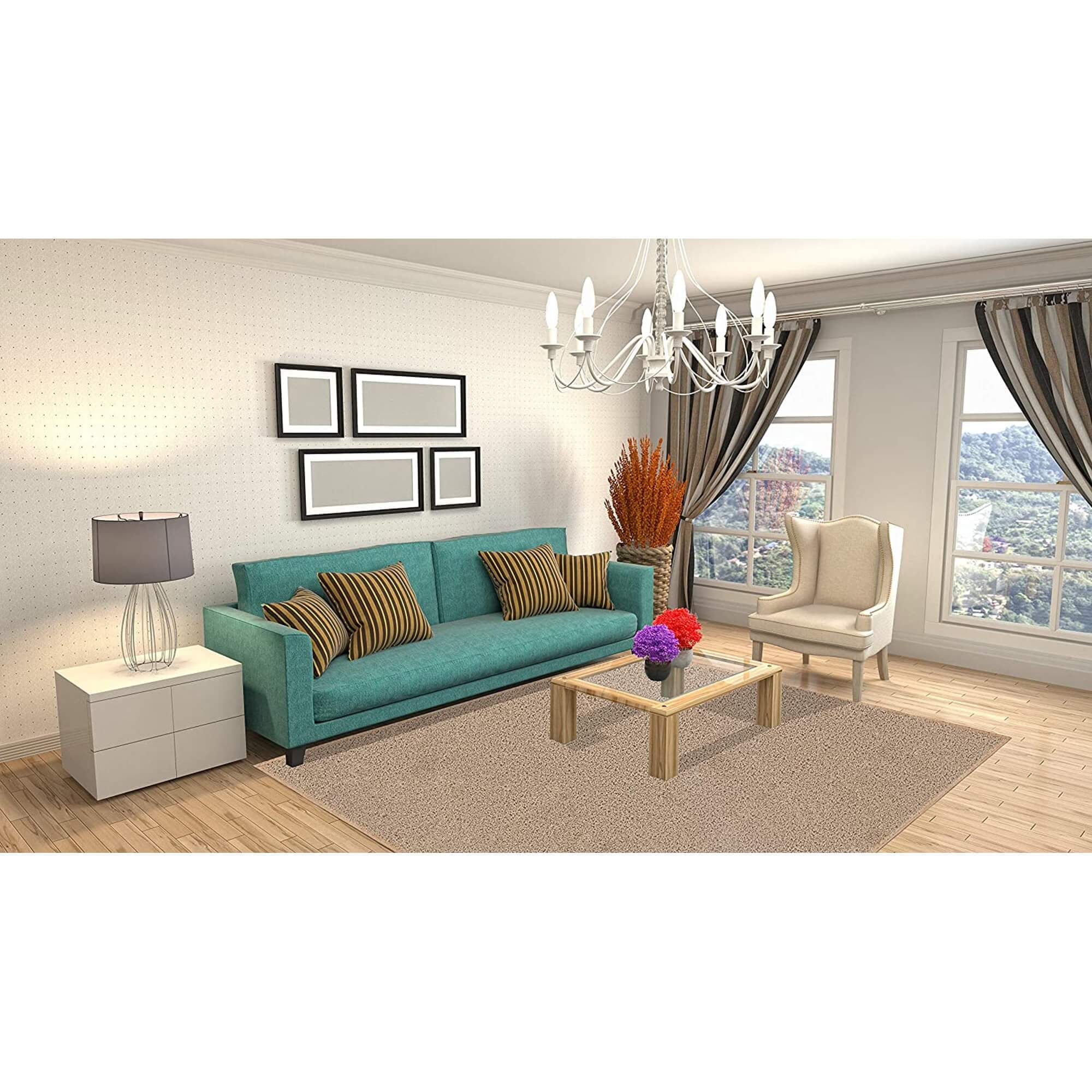 Taffy Apple 7' x 9' Indoor Frieze Area Rug | 25 oz 3/8″ Thick, Stain ...