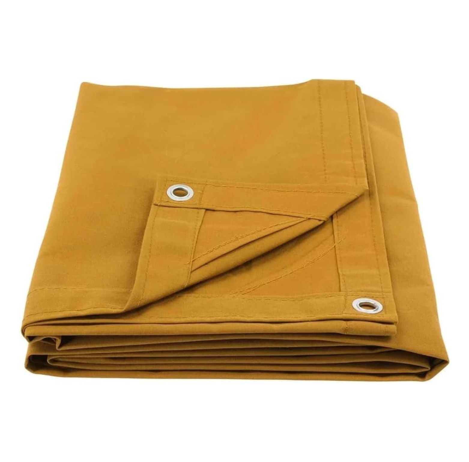 7' x 9' Tan 12oz Canvas Tarp with Grommets - Water Resistant - Heavy ...