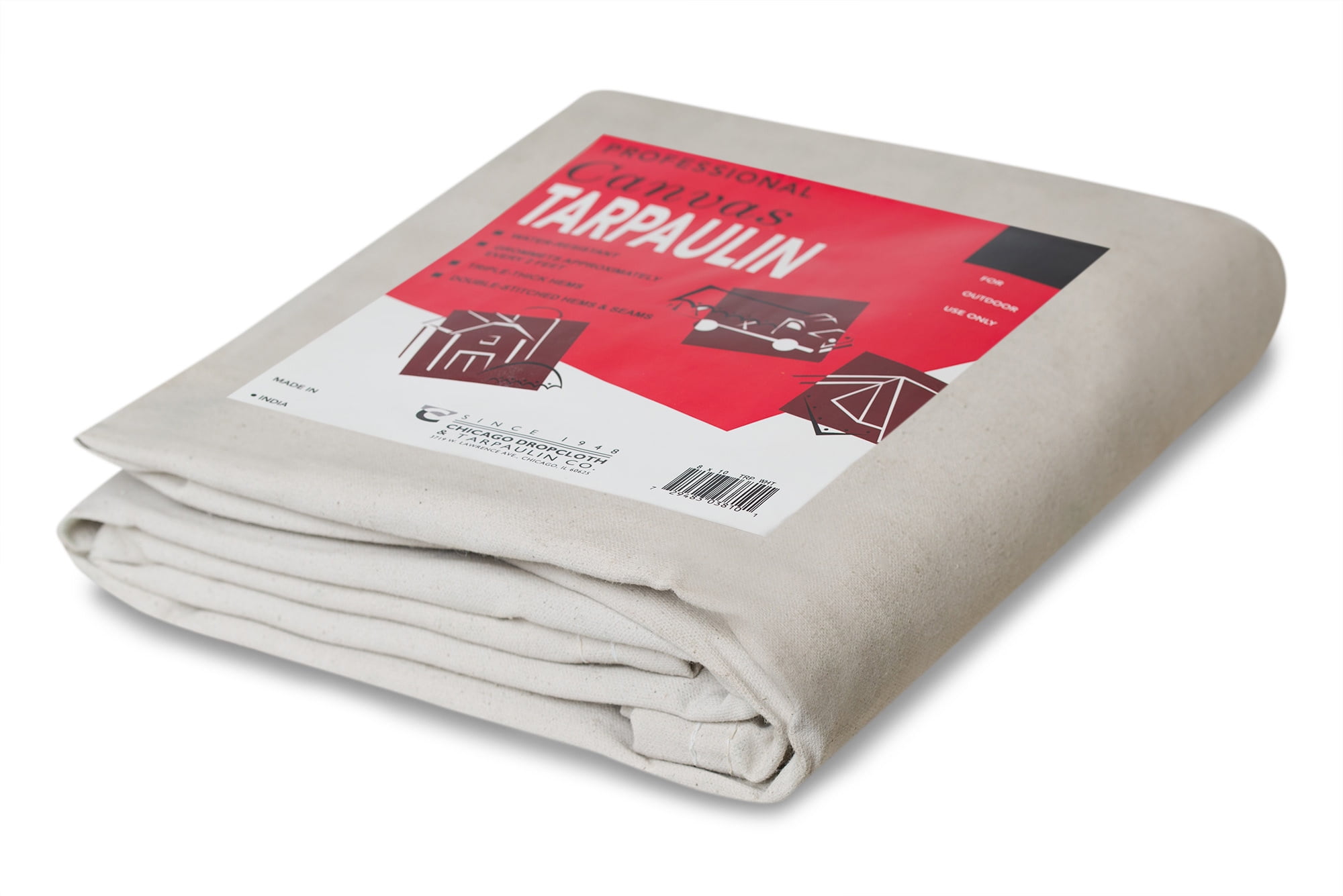 7' x 9' White Canvas Tarp - Walmart.com