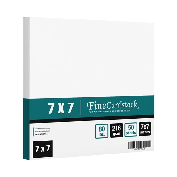 7"x7" Double-Sided Cardstock, 80lb White, Smooth for Scrapbooking ...
