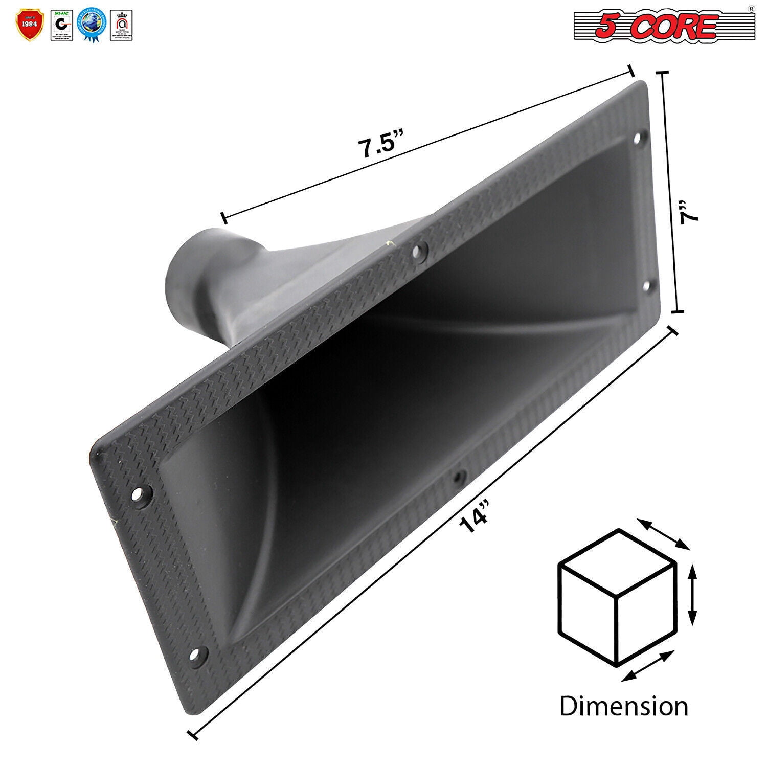 7"x14" Rectangle Plastic Screw-On Horn For Assorted Speaker Cabinets ...