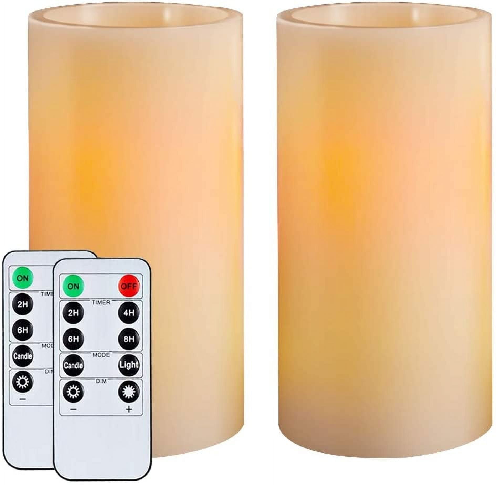 7"x3" Flameless Candles Battery Operated, Amber Yellow Light，Realistic ...