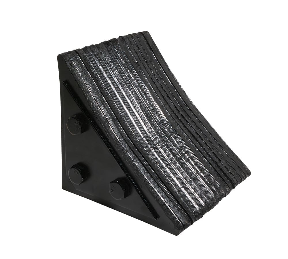 7"x7-1/2"x7-1/2" Small Laminated Rubber Wheel Chock for Semi Trucks RVs ...