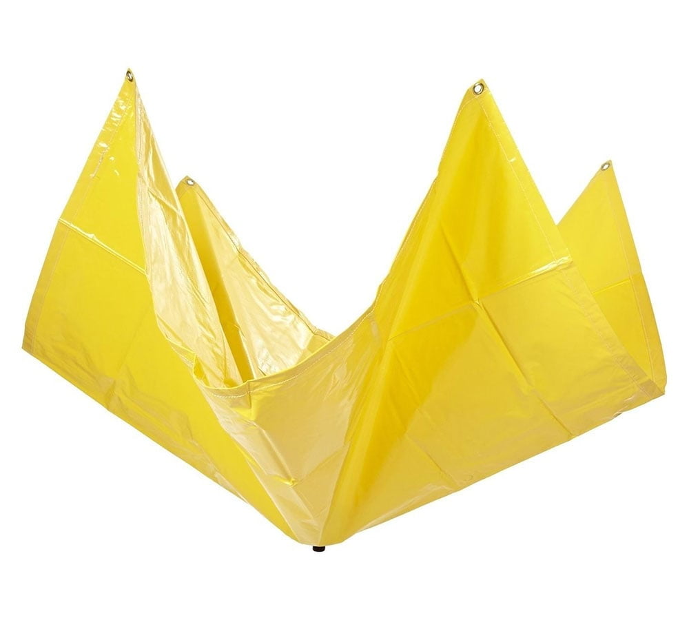 7'x7' Roof Ceiling Leak Diverter Drain Tarp - Vinyl Coated Ceiling Rain ...