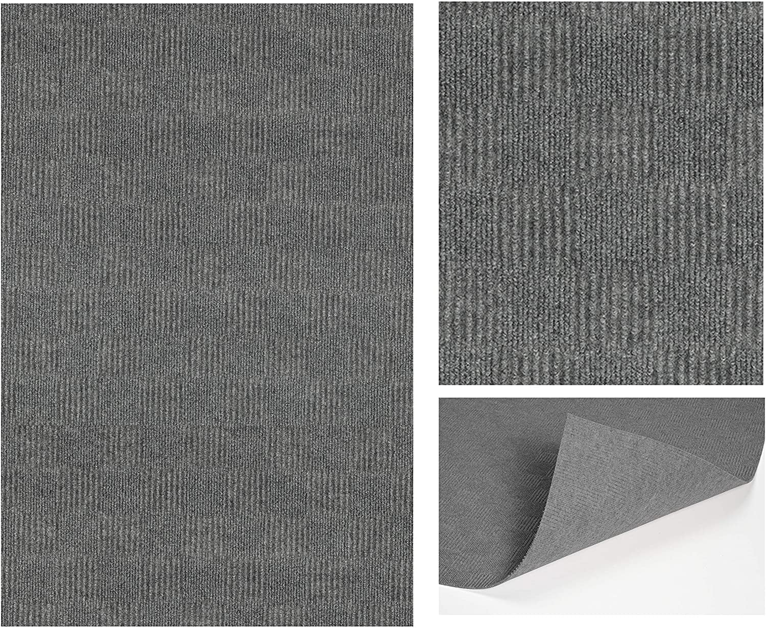 Koeckritz Rugs Patchwork Indoor-Outdoor Rug, 7'x7', Gray, for Patio ...