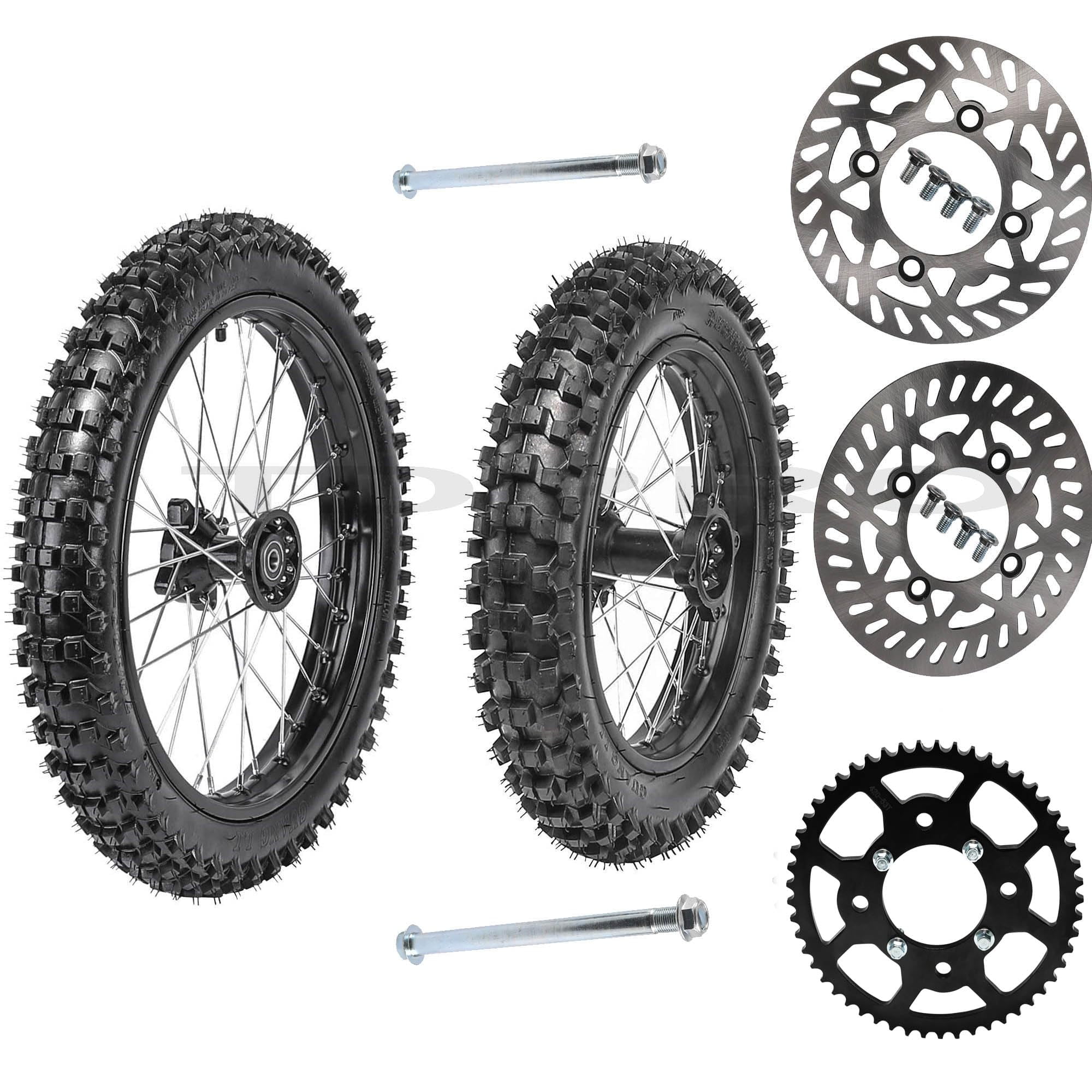 70/100-17 + 90/100-14 Wheel Tire Rim and Inner tube with 15mm Bearing ...