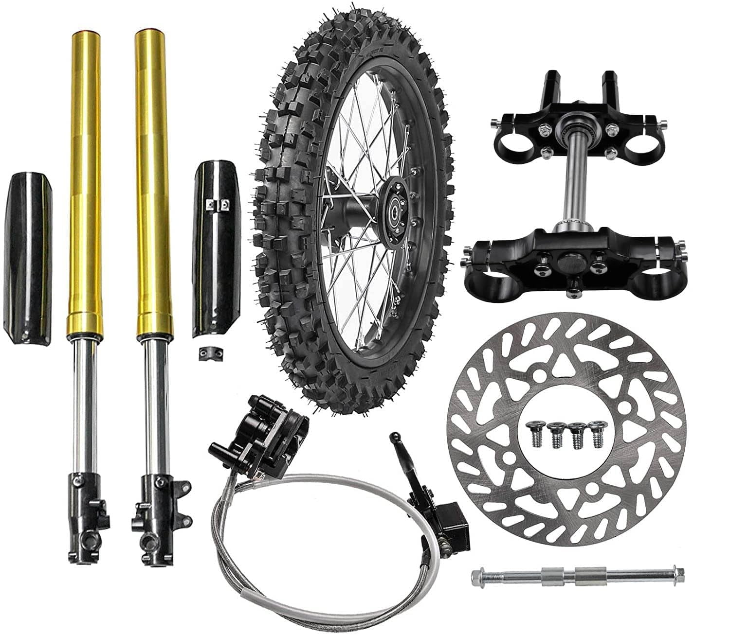 70/100-19 Front Wheel Tire With Rim 15mm Bearing Assembly & 29" Front ...