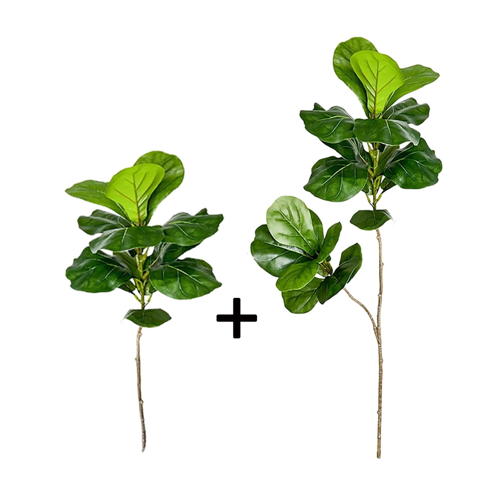 70-135cm Large Artificial Ficus Tree Fake Rubber Plants Branch Plastic ...
