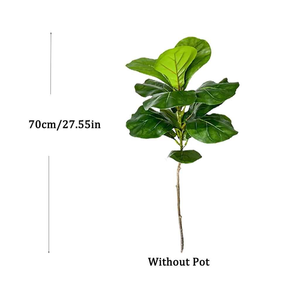 70-135cm Large Artificial Ficus Tree Fake Rubber Plants Branch Plastic ...