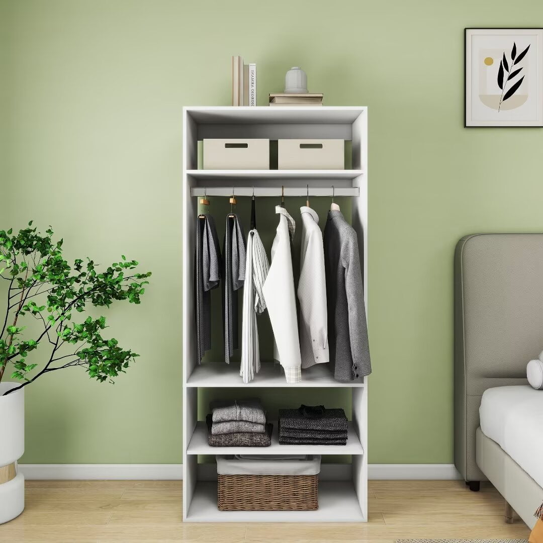 70.2"H VivaVista Wooden Modular Closet System :Closet Organizer Modern ...