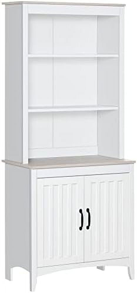 70" Kitchen Hutch Freestanding Pantry Cabinet with 3-Tier Shelving ...
