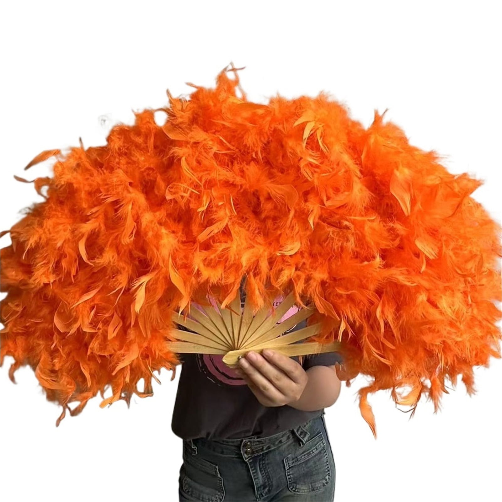70*40cm Large Feather Fan Stage Performance Dance Fan Photography Props ...