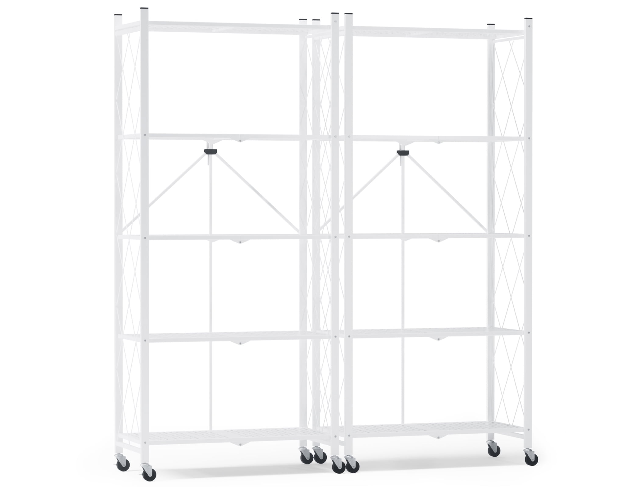 70.7" H Large Storage Shelves with Wheels, Bookshelf with Storage, No ...