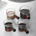 70/75/150ML Double Spout Wooden Handle Coffee Cup Heat Resistant ...