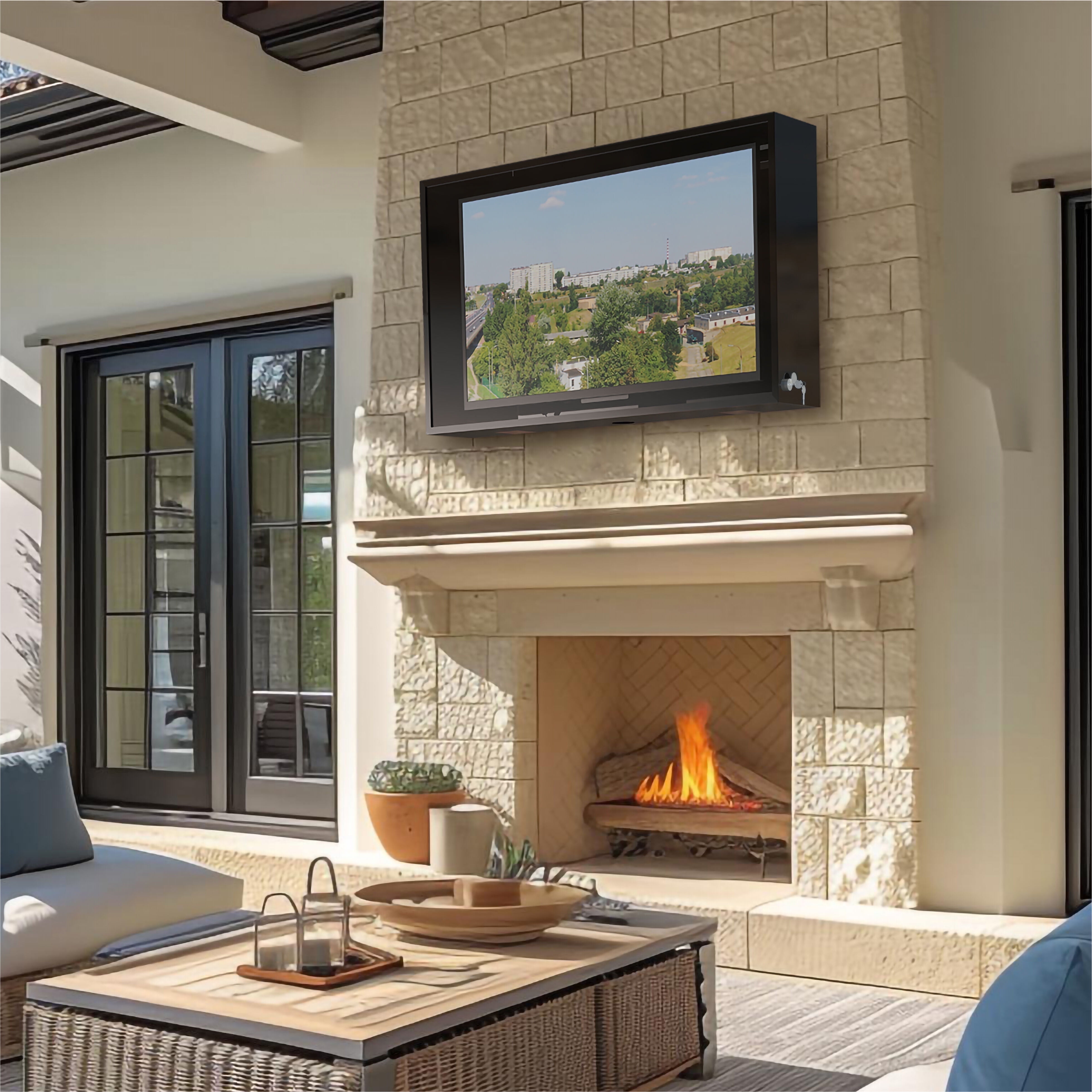 Ageszoe 70-75"Weatherproof Outdoor TV Cover, Hard and Durable, Clear ...