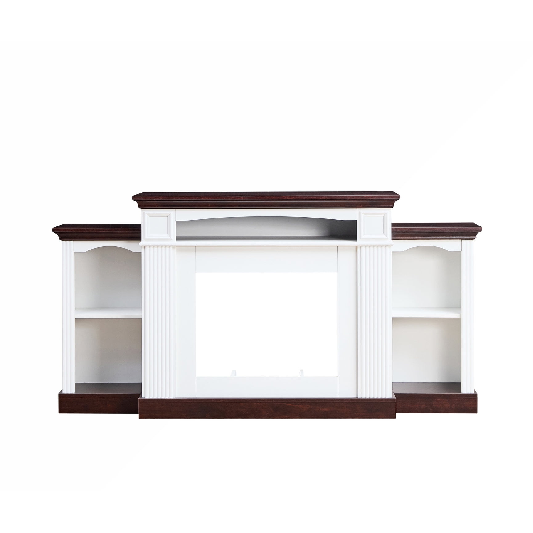 70 - 79 inch Farmhouse Electric Fireplace TV Stand for Bedroom to Store ...