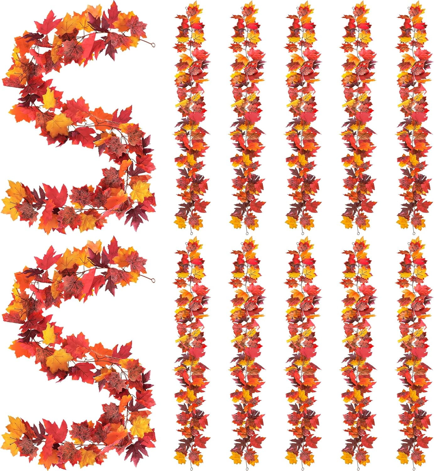 70.8 FT Fall Decor, 12 PC Fall Garland for Mantle, Fall Decorations for ...