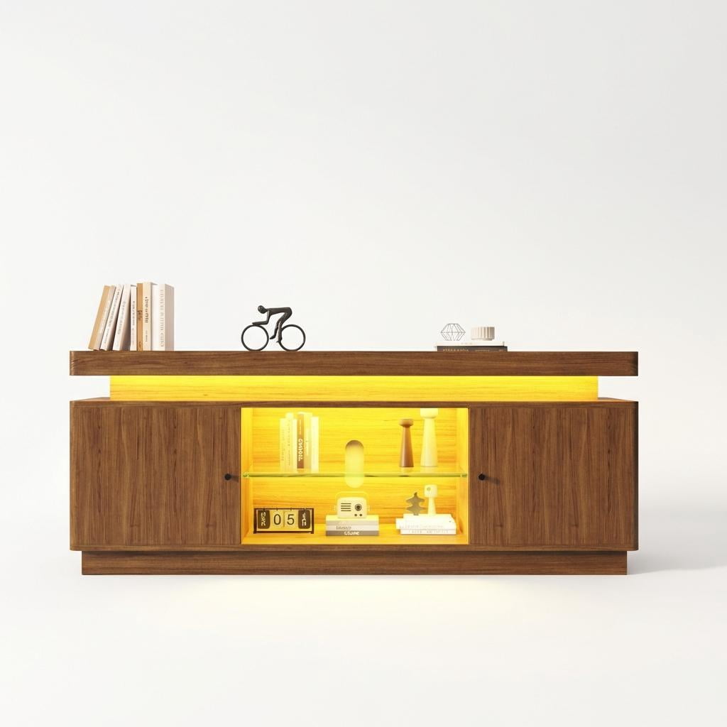 70.8 Inch Mid Century Modern TV Stand for TVs up to 80 Inch ...