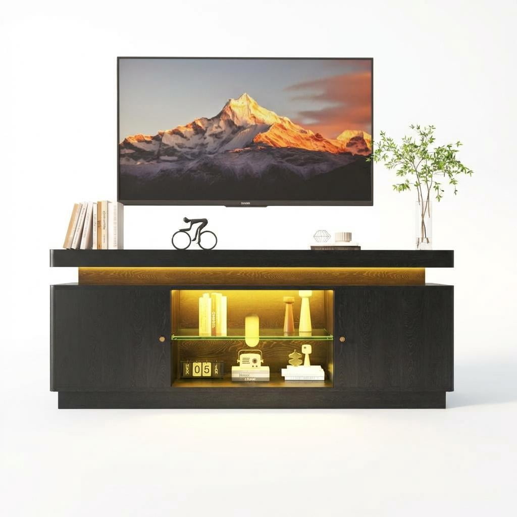 70.8 Inch Mid Century Modern TV Stand for TVs up to 80 Inch ...