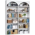 70.8" Tall 7-Tier Double Wide Bookshelf, Modern Open Display Shelves ...