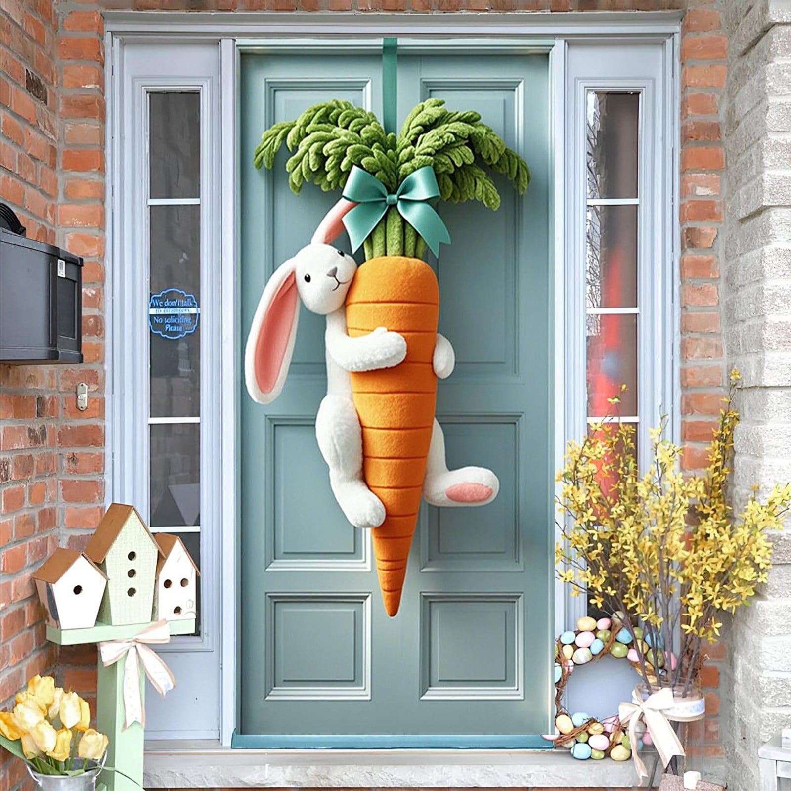 70.8" X 35.4" Easter Door Curtain, Polyester Fabric Hanging Door Cover ...