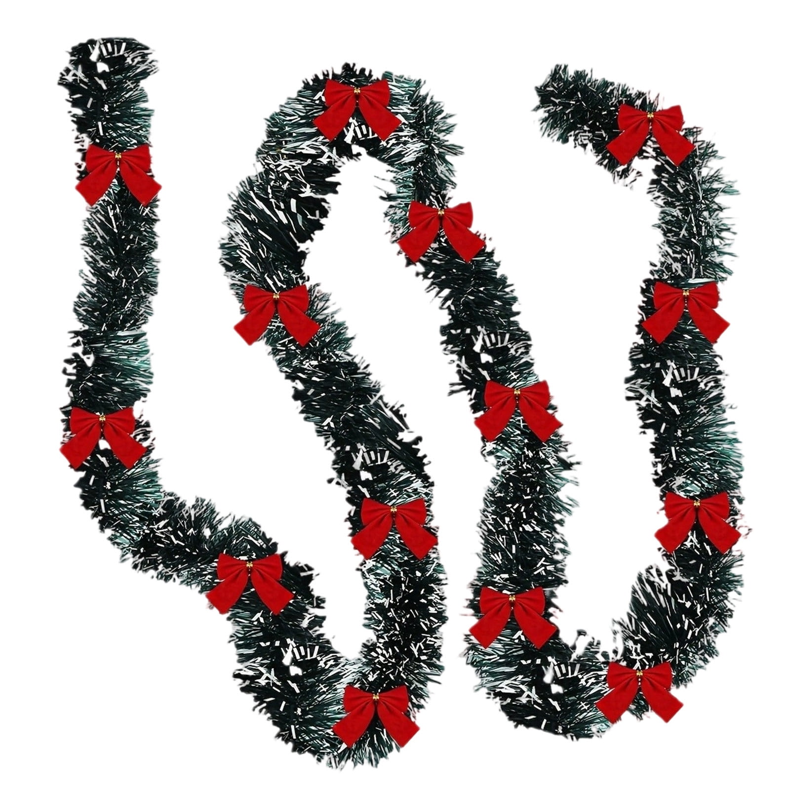 70.8 in Christmas Hairy Strips – Green Plastic Garland for Door, Wall ...