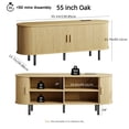 70.8 x 55 Inch Media Console TV Stand with Power Outlet, Storage ...