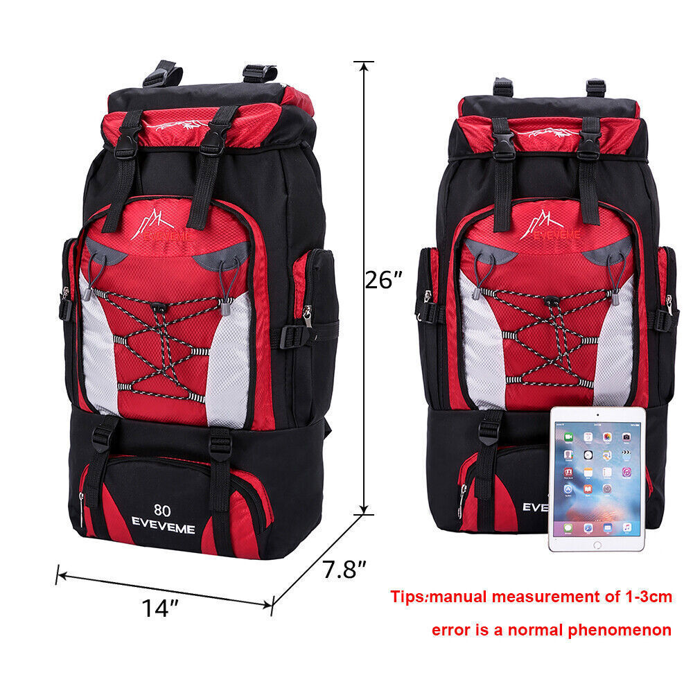 70/80/100L Large Tactical Backpack Waterproof Camping Hiking Bag ...