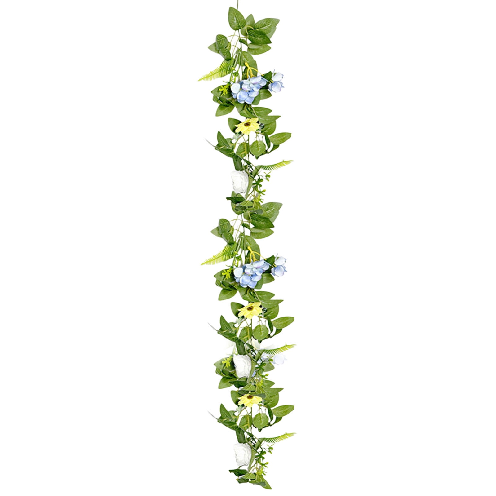 70.87" Artificial Rose Vines Silk Flowers - Realistic Fake Flower Wall ...