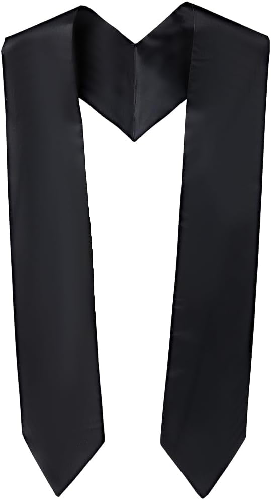 70.87 Inch Long Black Satin Graduation Stole Bulk Sublimation Honor ...