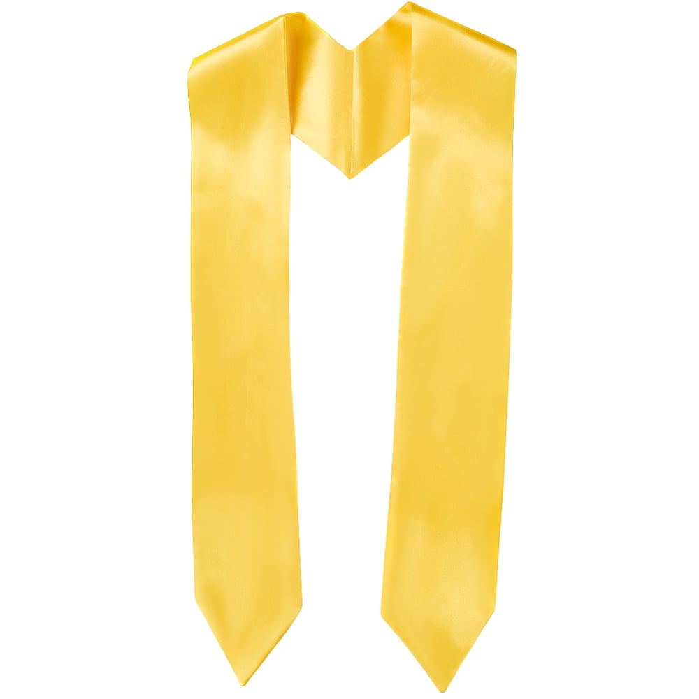 70.87 Inch Long Yellow Graduation Stole Sublimation Honor Plain Grad ...