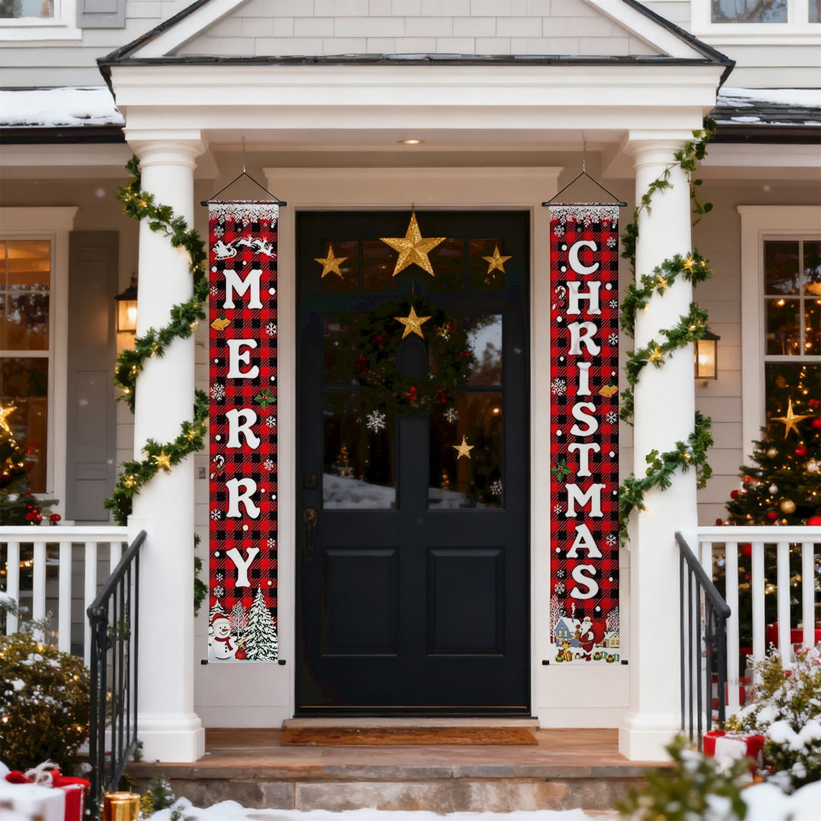 70.87x11.81 Inch Christmas Welcome Banner Set - Door & Wall Decor for ...