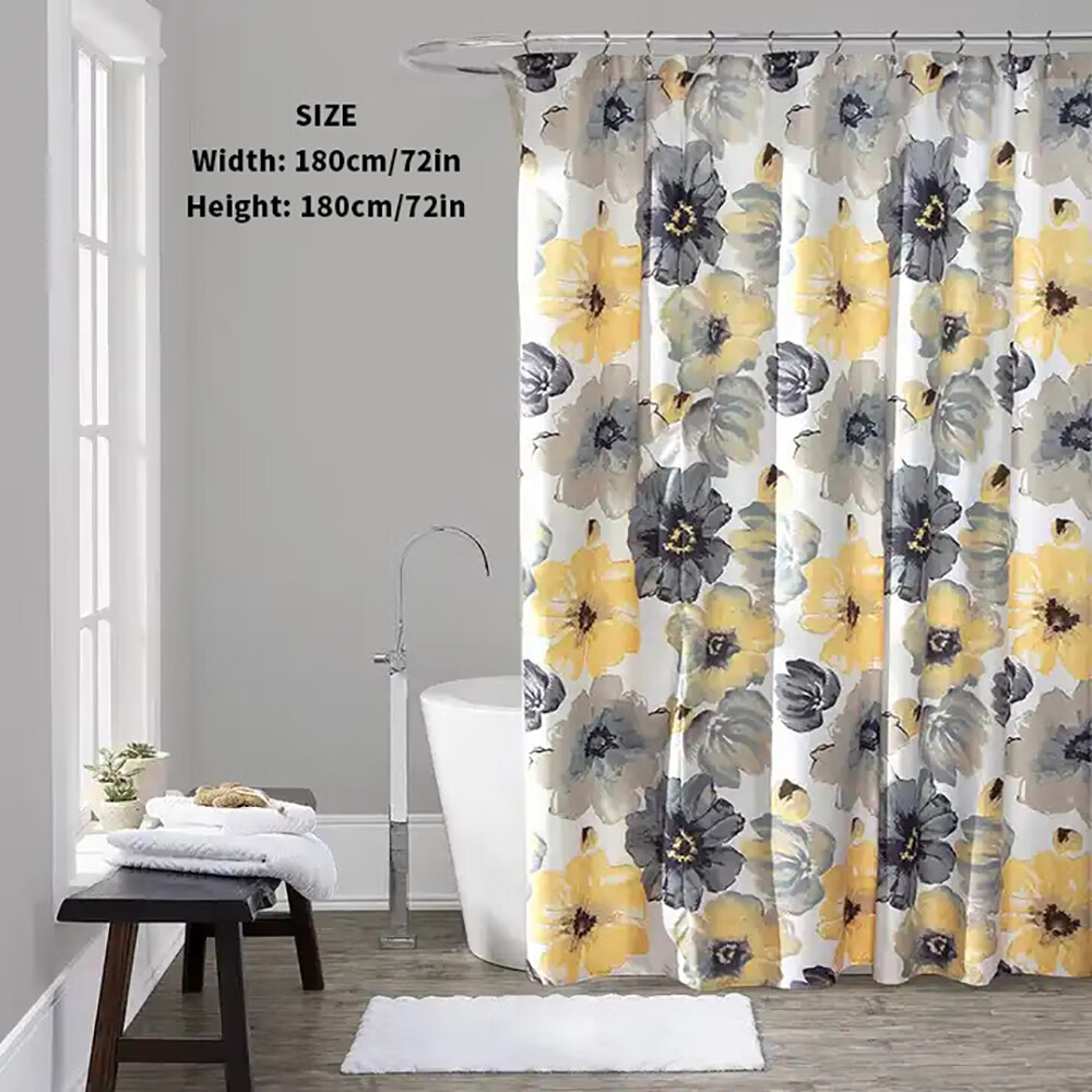 Mainstays Inspire Fabric Shower Curtain, Multicolor, 70" x 72 ...