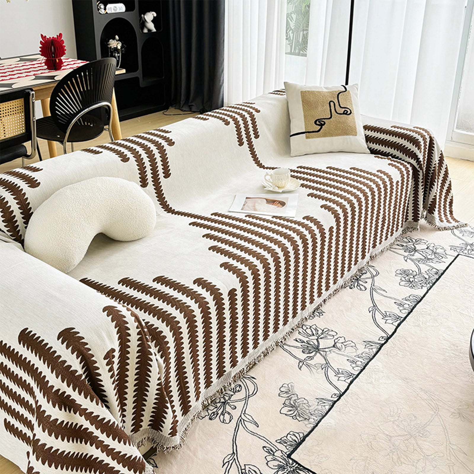 70.8x35.4in Thickened Fall Winter Sofa Cushion, Non-Slip Seat Pad ...