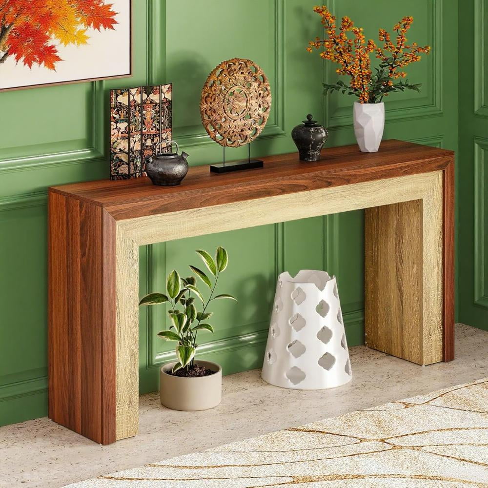 70.9'' 194cm Extra Long Living Room Console Table - 2-Layer Storage ...