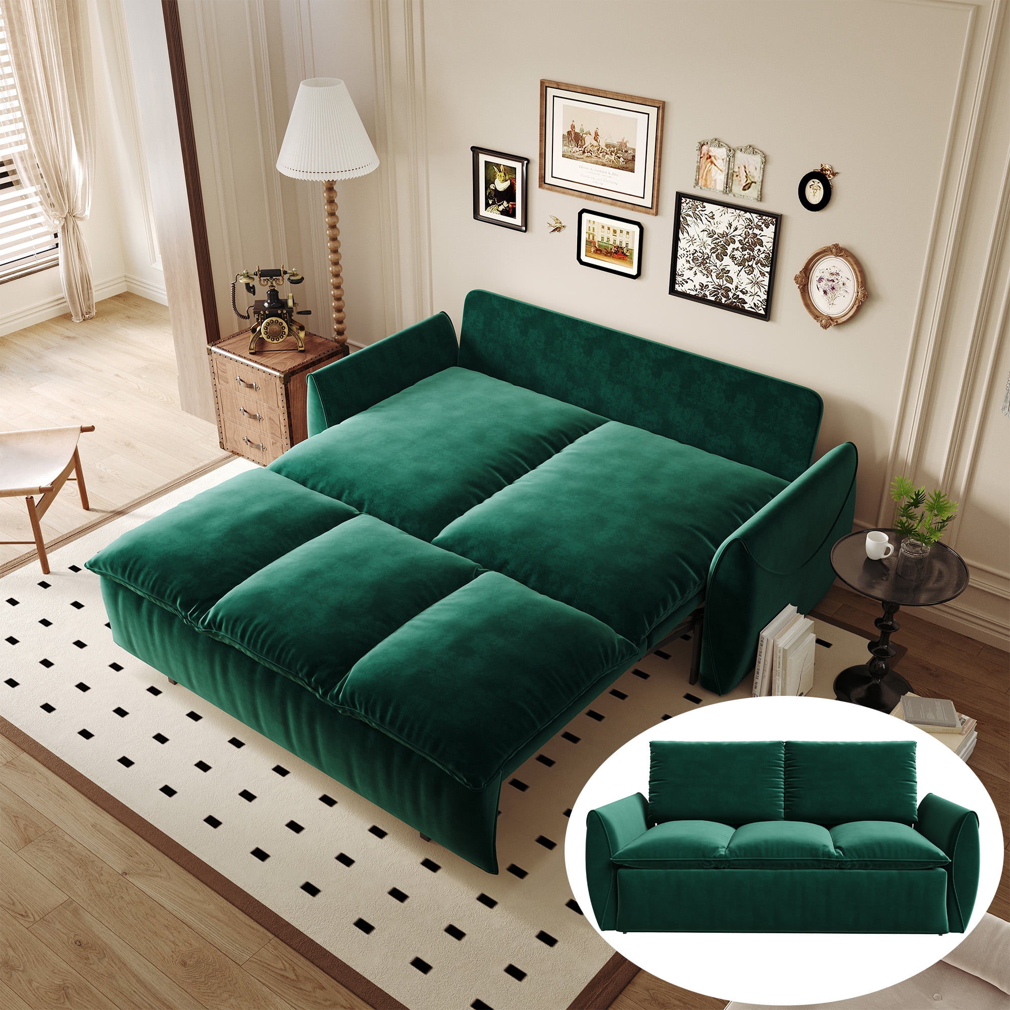 70.9"2 In 1 Convertible Sofa Bed,Queen Size Sofa Bed Sleeper For Living ...
