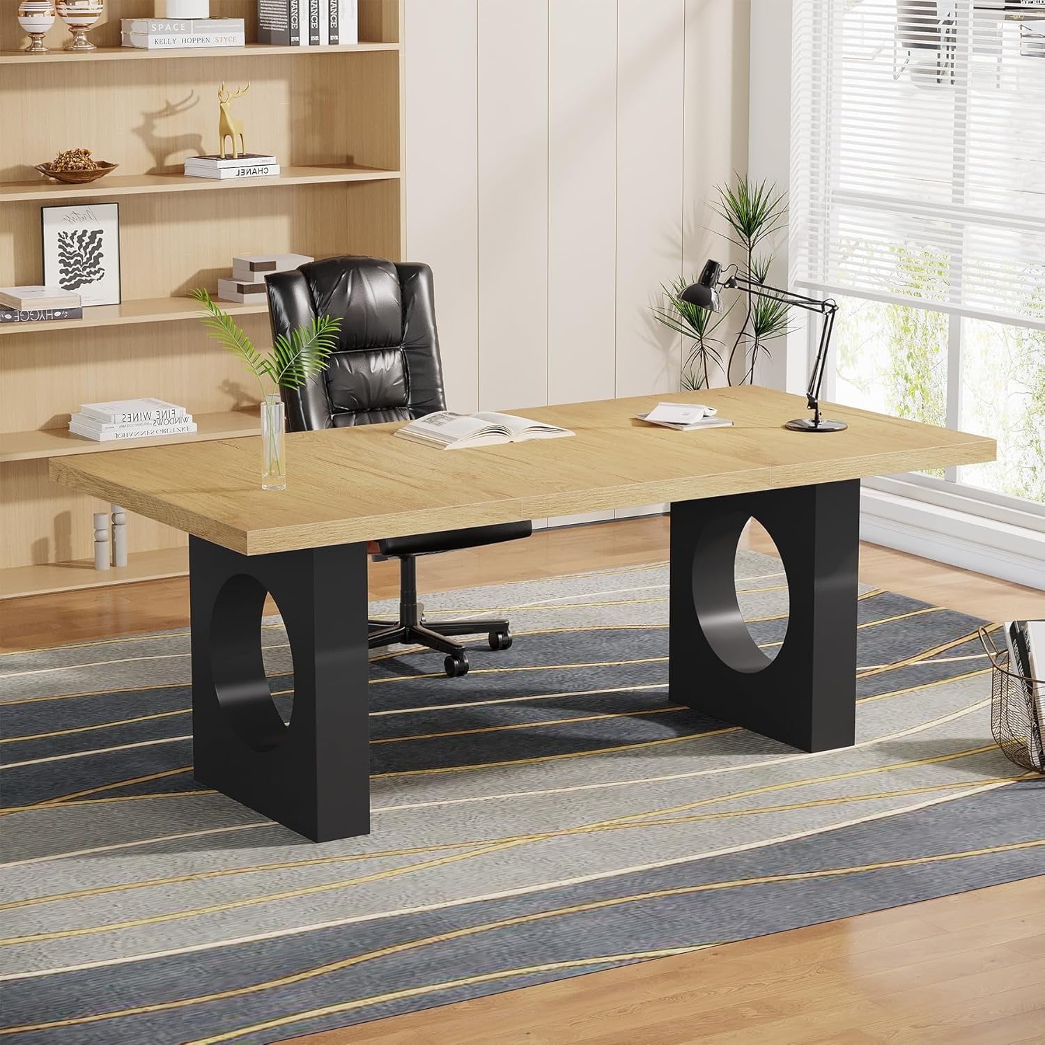 70.9-Inch Executive Computer Desk for Home Office, Large Office Desks ...