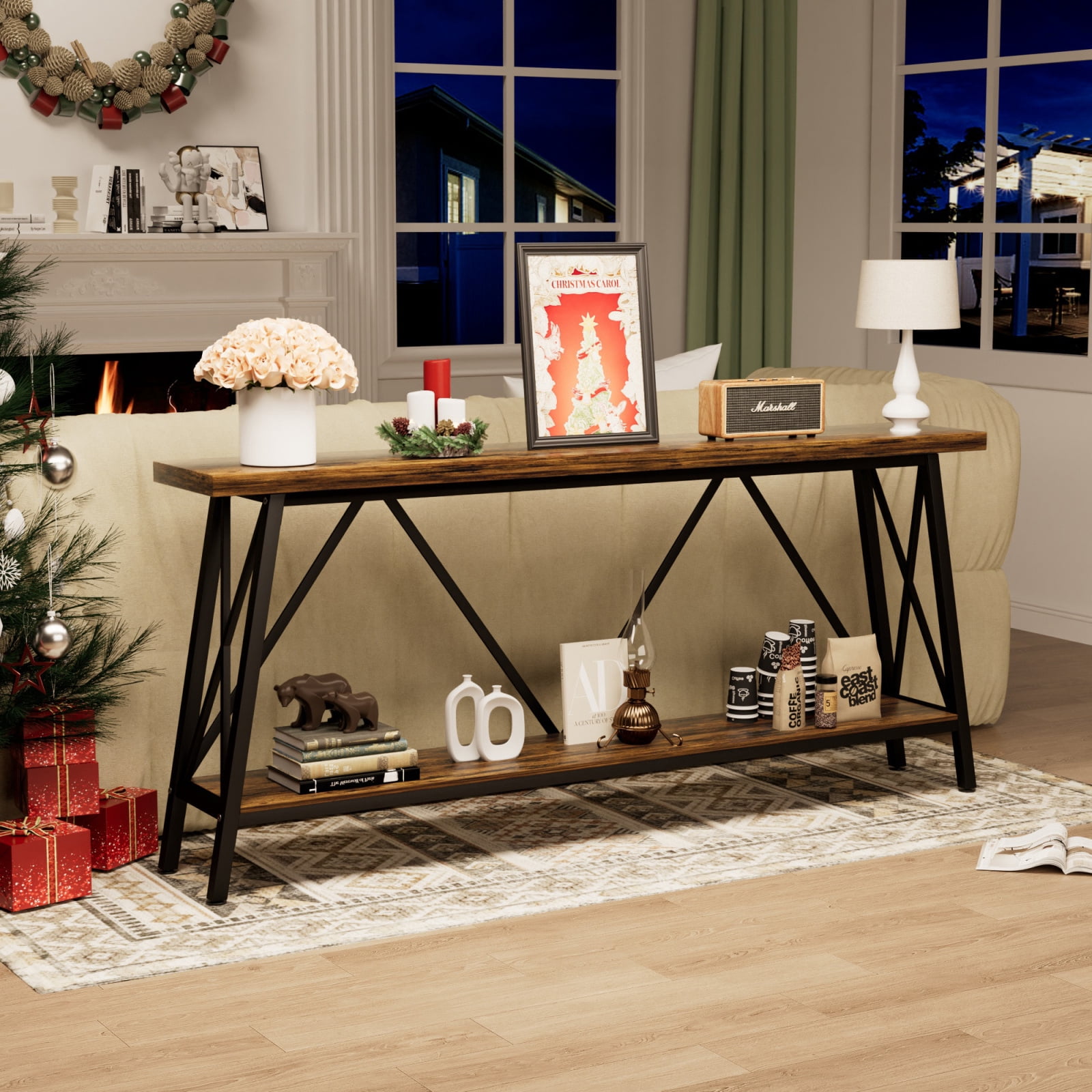 70.9 Inch Extra Long Sofa Table, Console Behind Sofa, Entryway Table ...