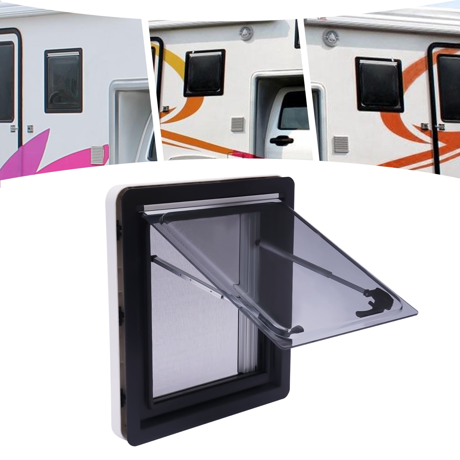 70° Adjustable RV Caravan Window with Sun Shade and Insect Screen ...