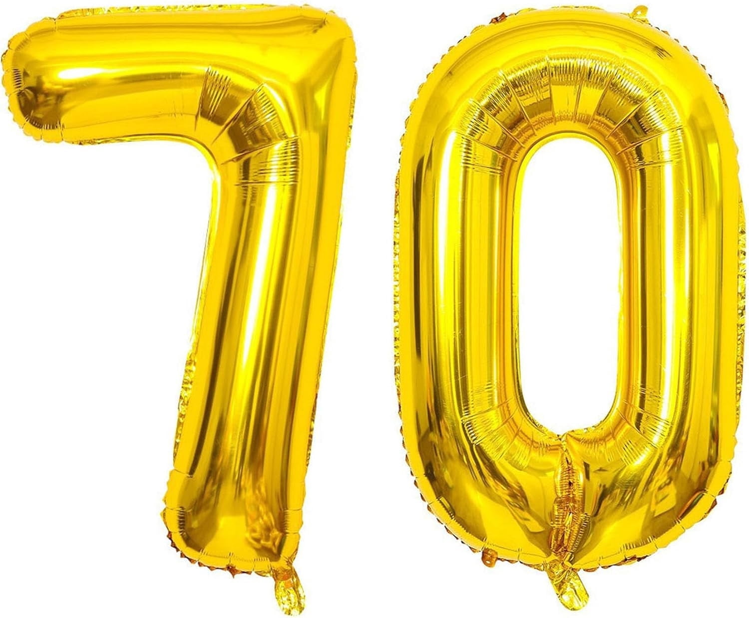 70 Balloon Numbers 40 Inch Gold Big Jumbo Number 70 Foil Mylar Balloons ...