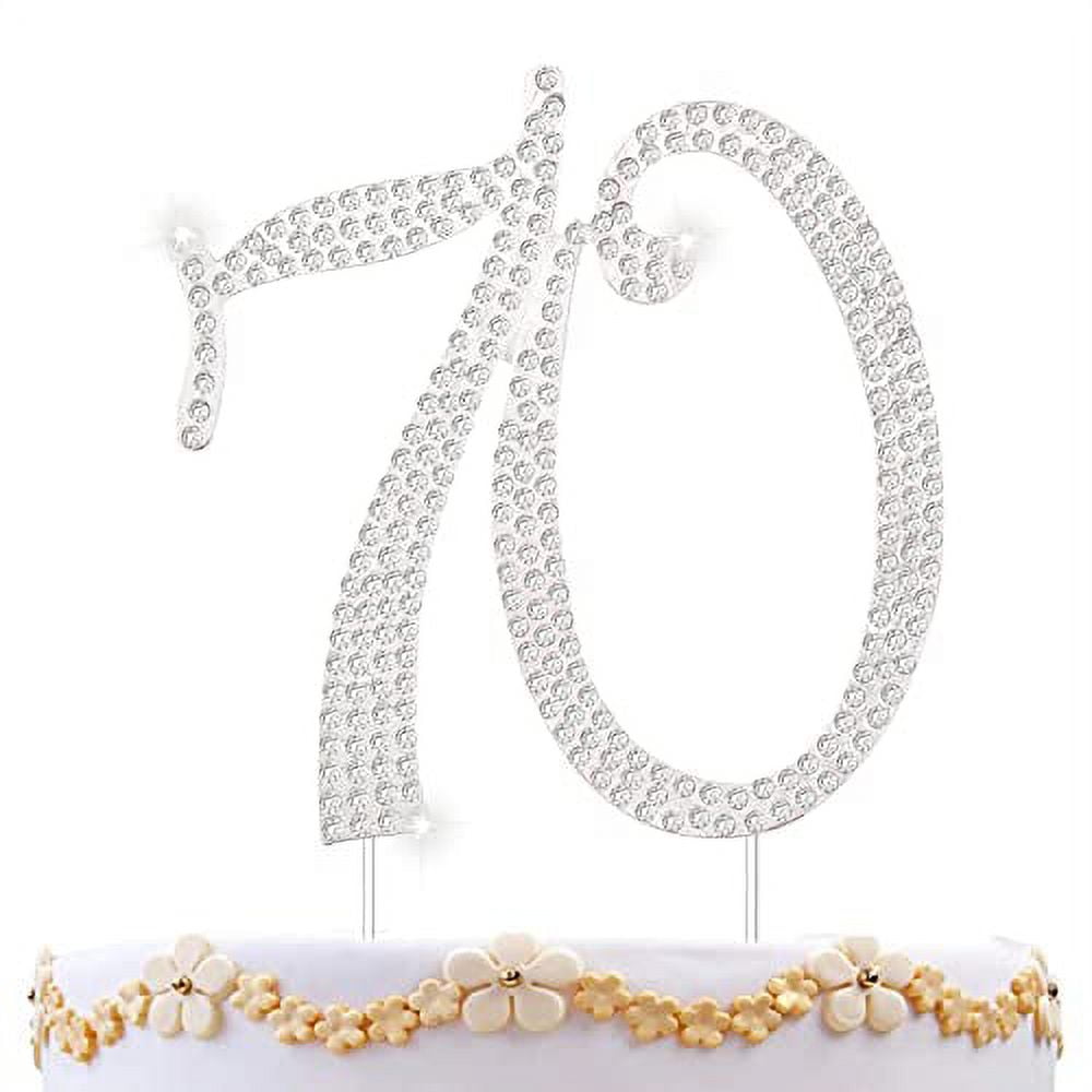 70 Cake Topper 70th .. Anniversary Birthday Wedding Diamond .. Cake ...