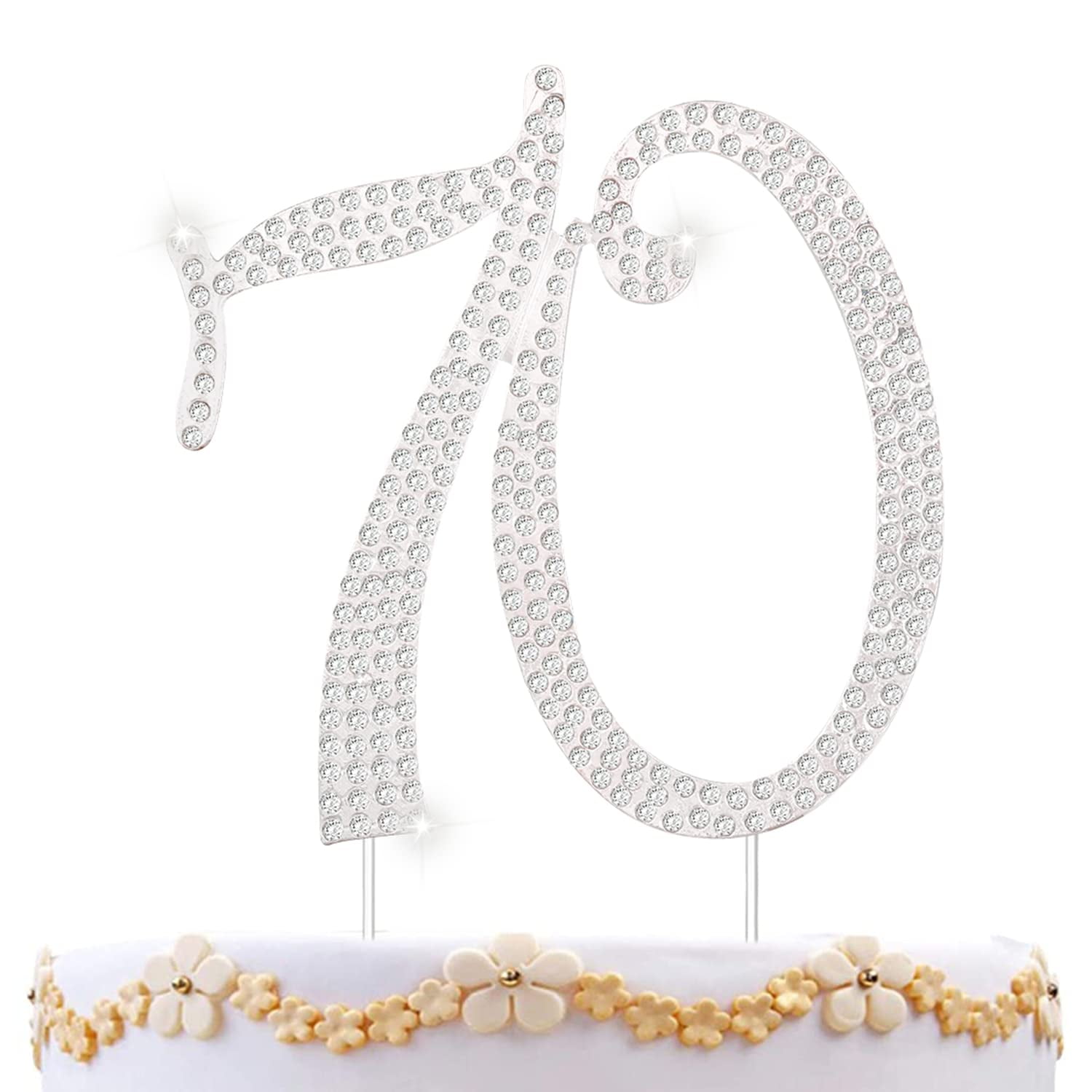 70 Cake Topper 70th Anniversary Birthday Wedding Diamond Cake Topper ...