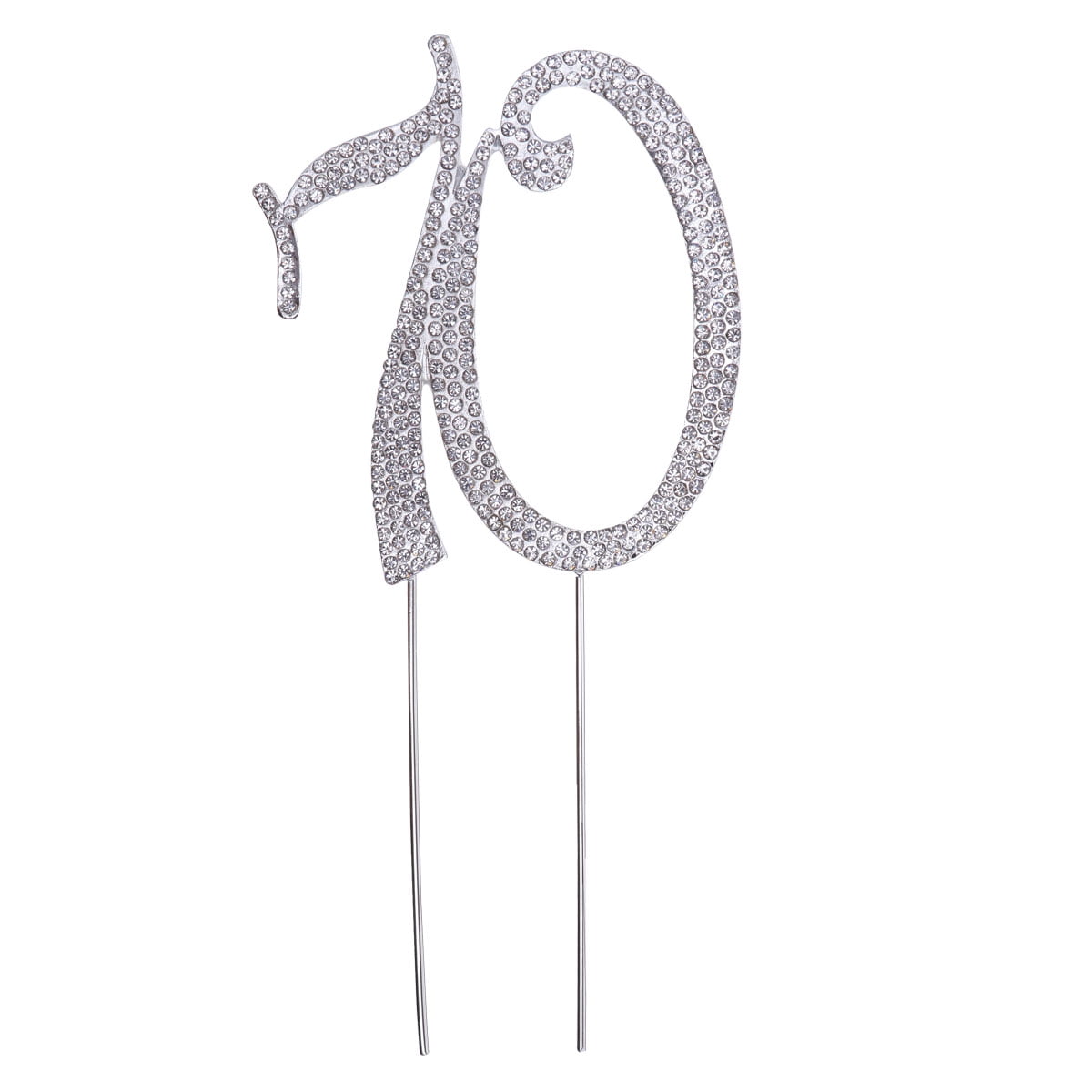 70 Cake Topper for 70th Birthday Party or Anniversary Crystal ...