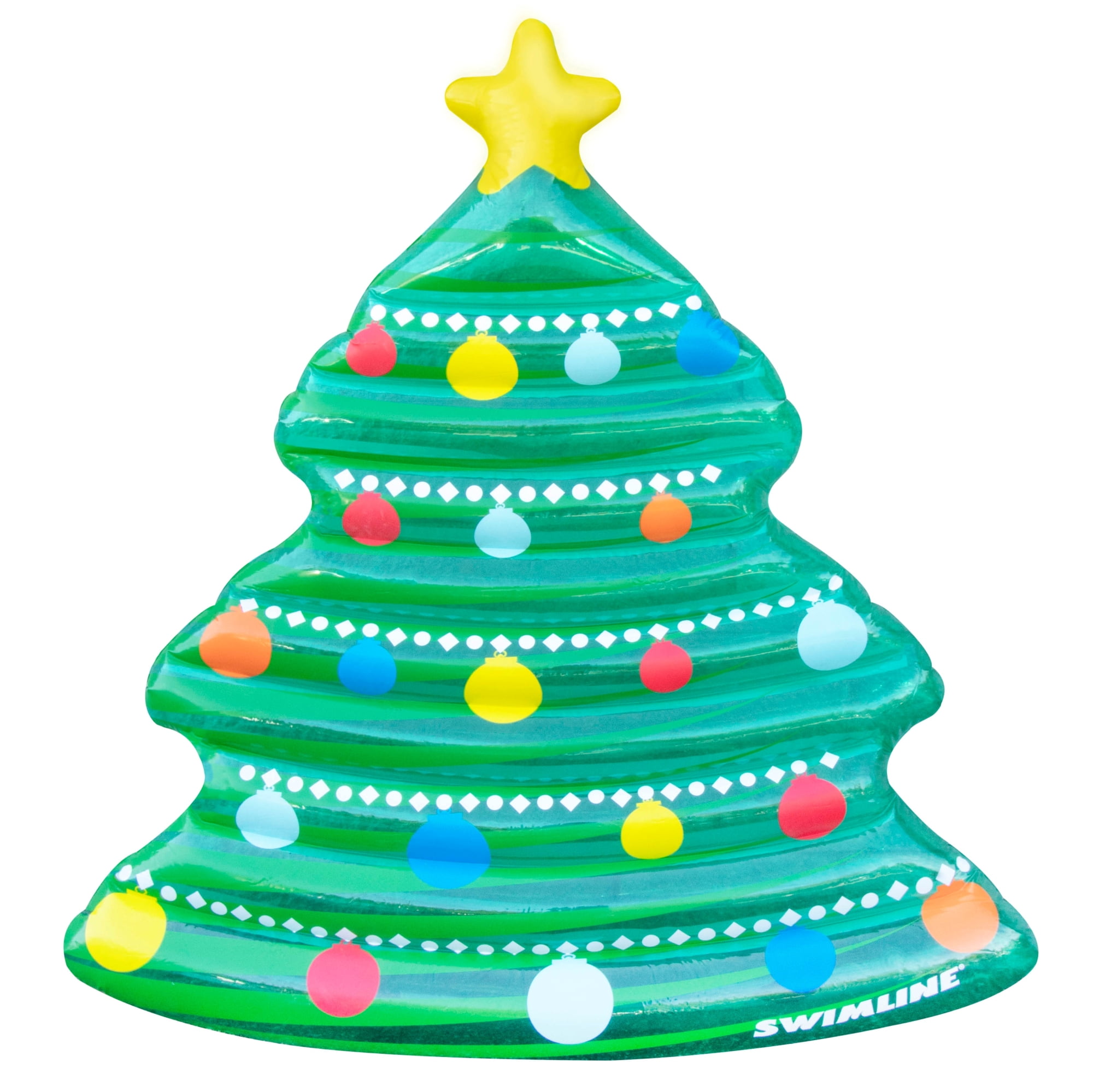 70" Christmas Tree Inflatable Pool Mattress Raft - Walmart.com