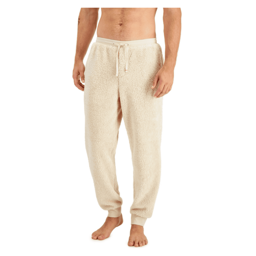 $70 Club Room Mens Fuzzy Fleece Pajama Lounge Pants Ivory XL - Walmart.com